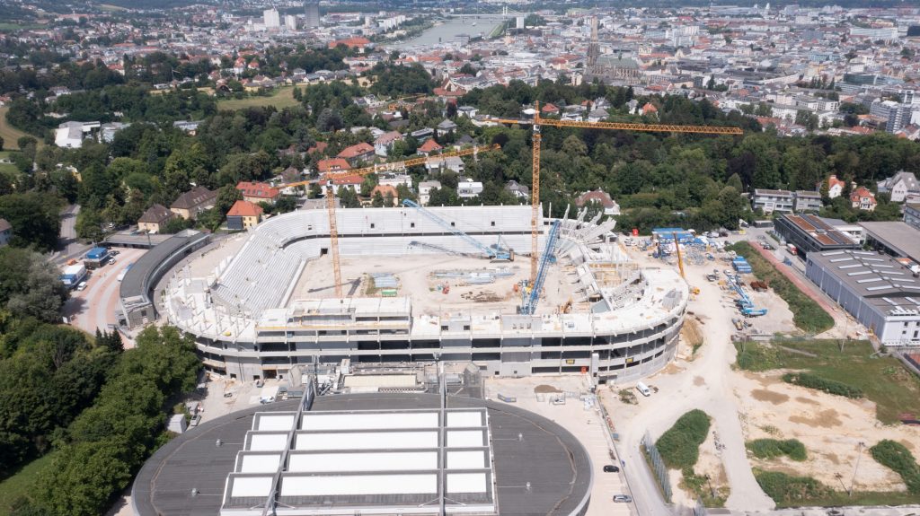 Raiffeisen Arena - das Linzer Stadion auf der Gugl
