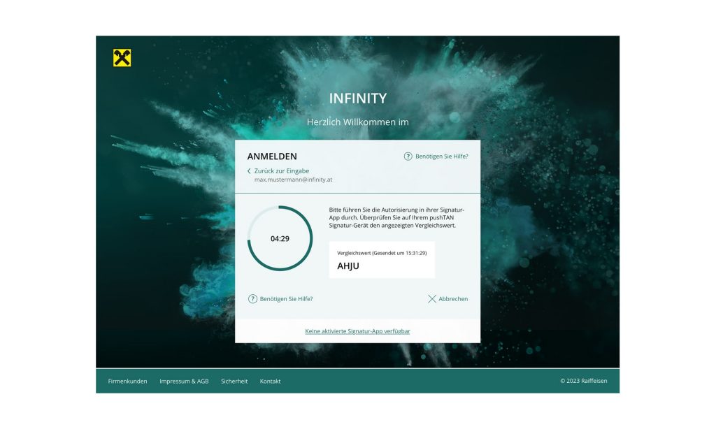 Raiffeisen INFINITY - Firmenkundenportal